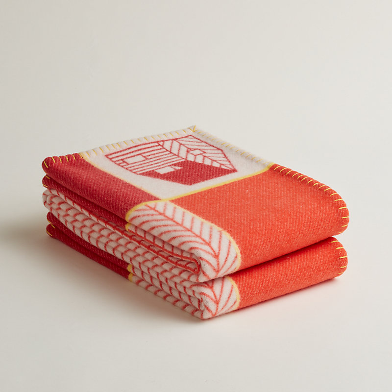 Avalon Les Cabanes blanket | Hermès USA Avalon Les Cabanes blanket | Hermès USA